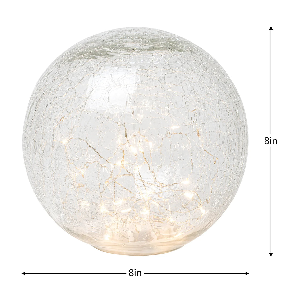 LED Sphere 8" Crackle Glass Decor Light – Mason’s Cloverdale Home ...