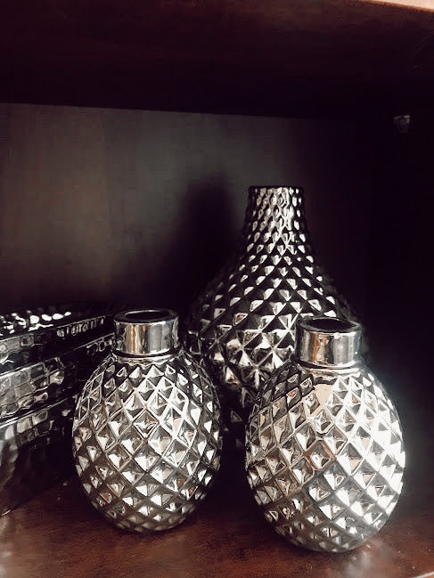 Bold Hammered Silver Ceramic Accent Decor – Mason’s Cloverdale Home ...